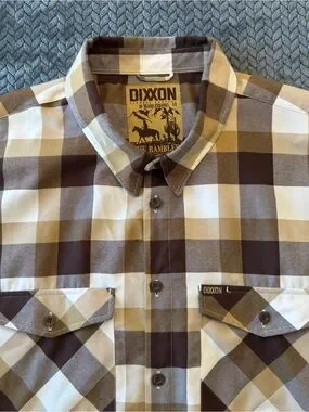 DIXXON | Shirts | Dixxon The Rambler Flannel Men 5x Brown Tan Plaid ...